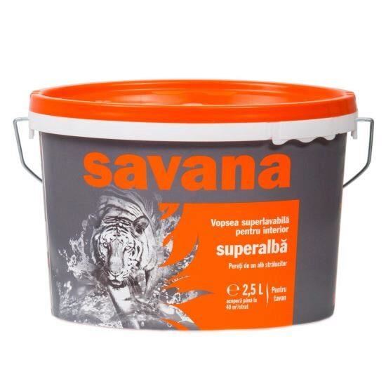 SAVANA VOPSEA SUPERLAVABILA,SUPERALBA INTERIOR 2.5L - Gospodarul Istet